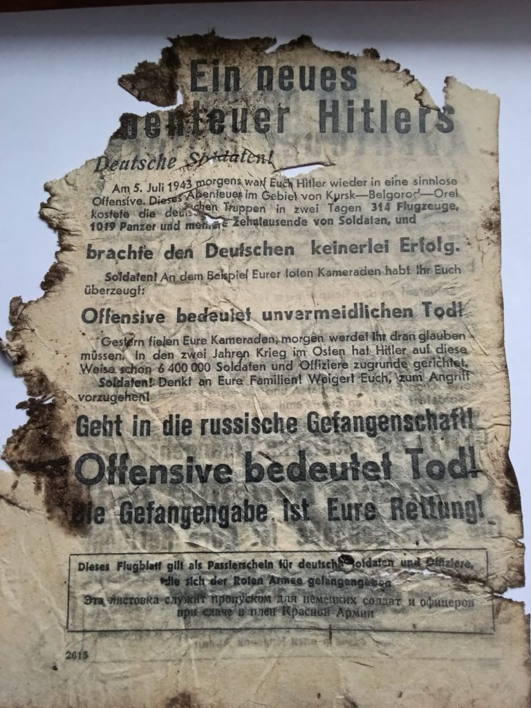 Soviet Propaganda Leaflet, July 1943 - The Dupuy Institute